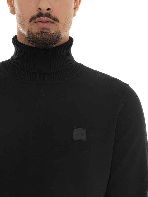 Pullover collo alto AKIRO-S Nero BOSS Uomo - Scaglione Ischia